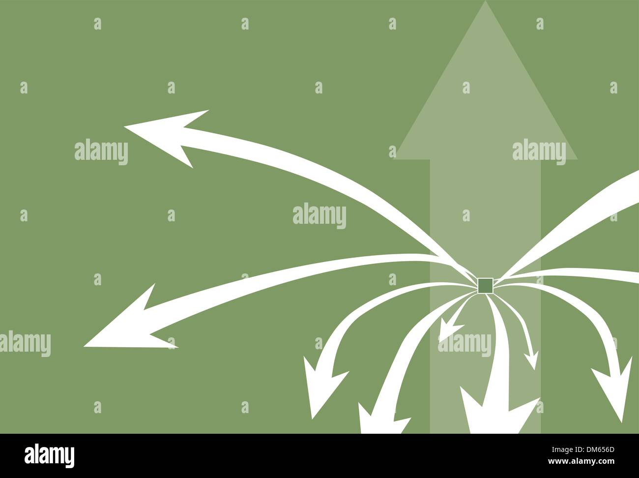 Green arrow path showing Stock Vector Images - Alamy