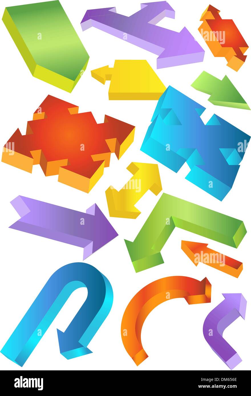 3D Shapes Set Stock Vector Image & Art - Alamy