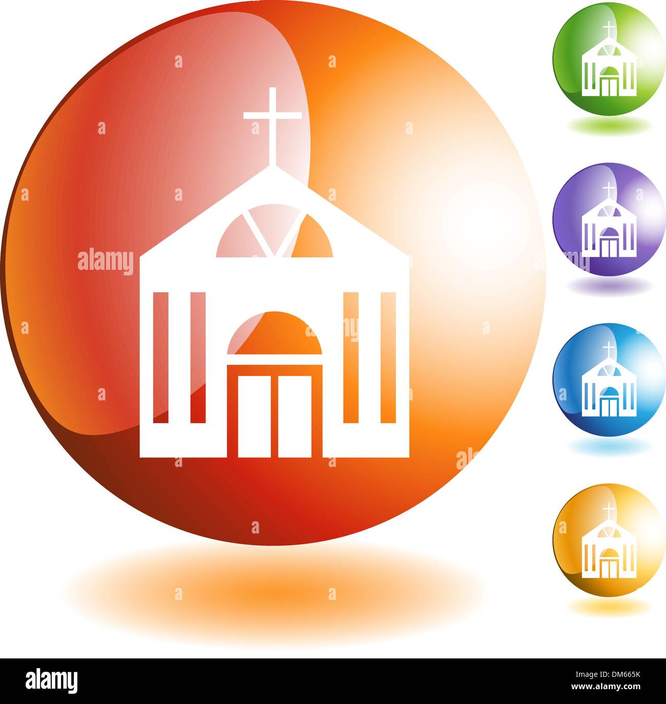 Red church Stock Vector Images - Alamy