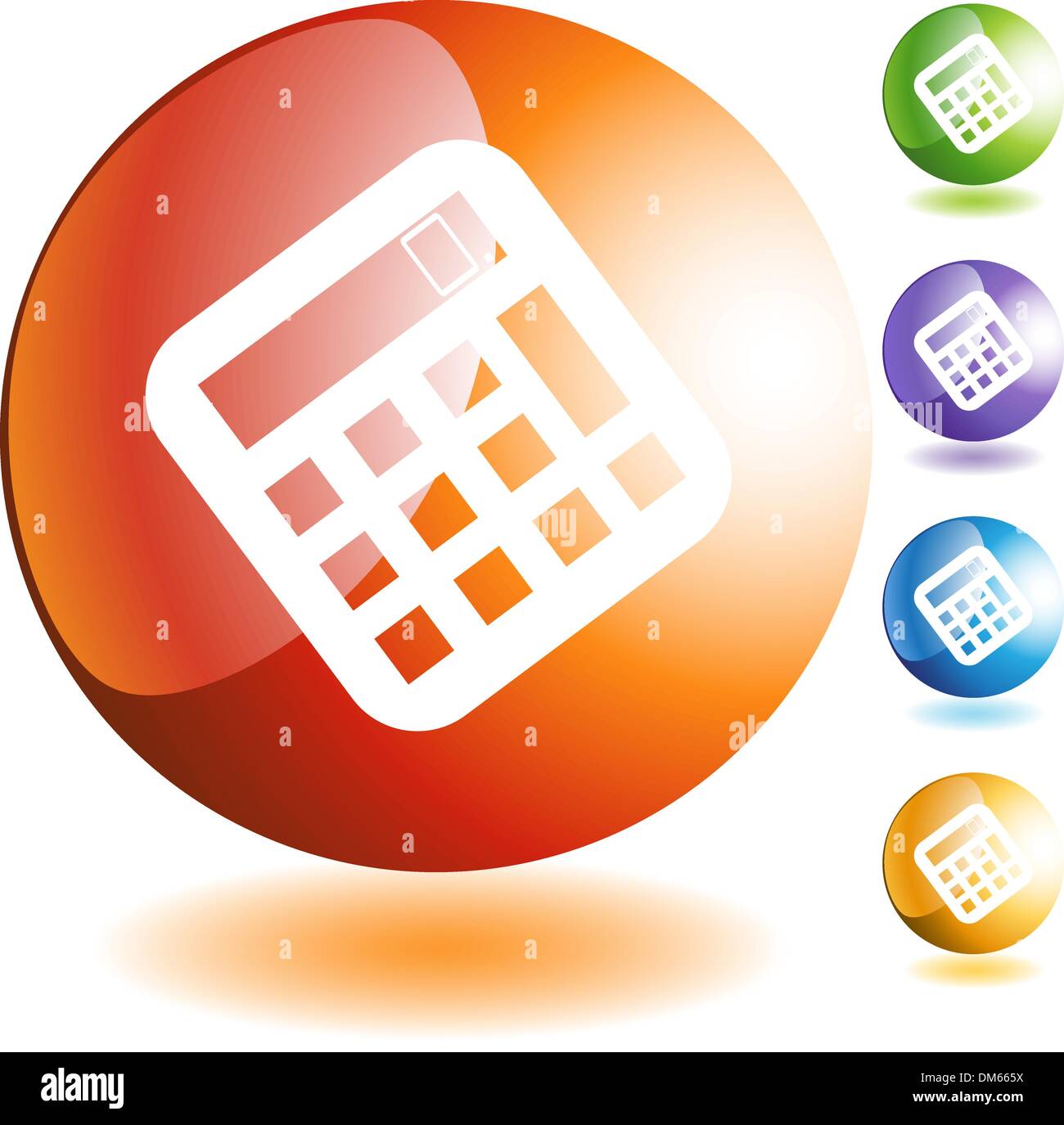 Purple calculator icon button Stock Vector Images - Alamy