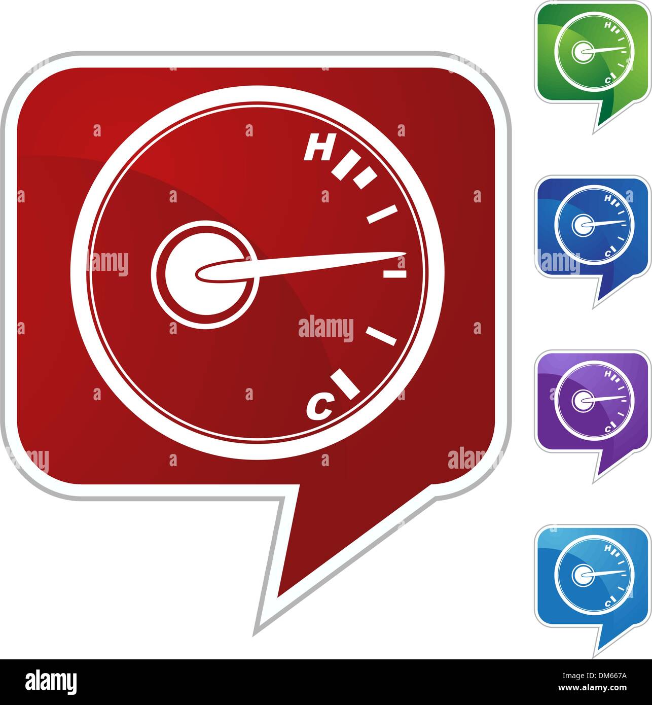 Temperature gauge isolated Stock Vector Images - Alamy