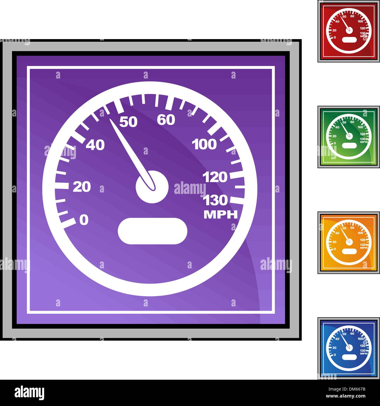 Speedometer icons set hi-res stock photography and images - Alamy
