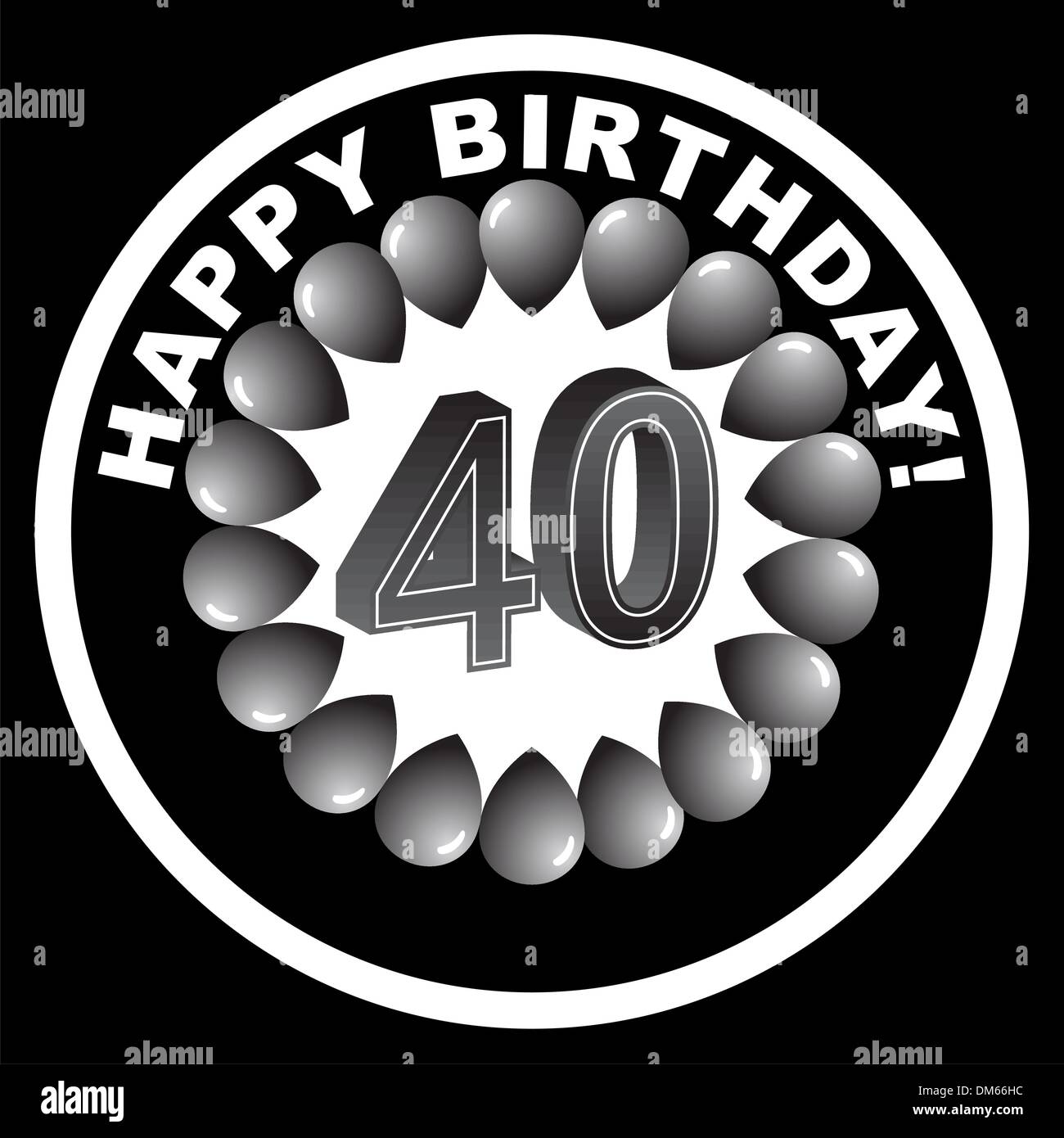 40th birthday balloon hi-res stock photography and images - Alamy