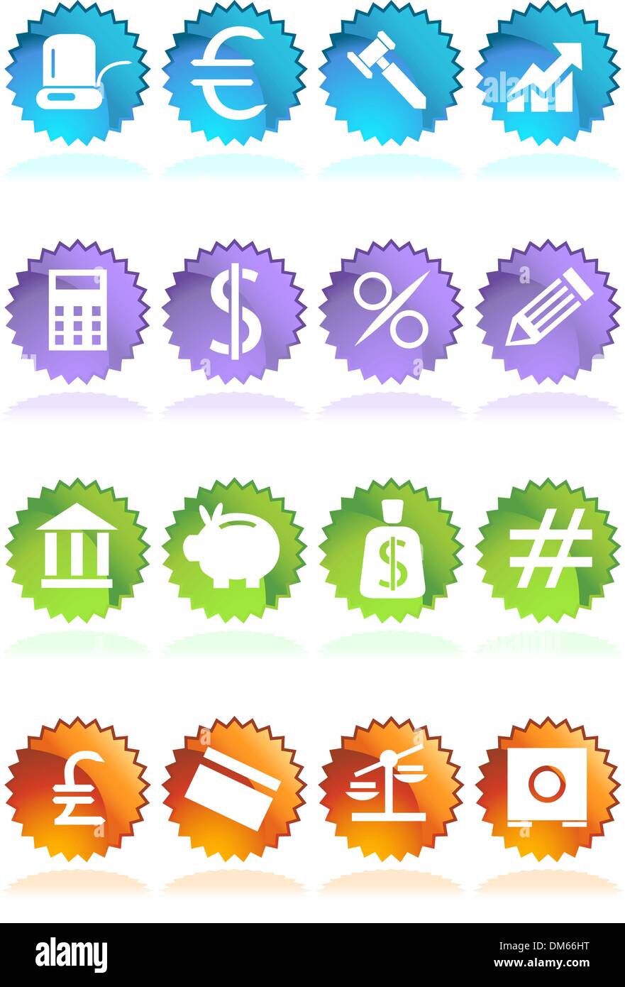 Banking Buttons - 4 Color - Seal Stock Vector Image & Art - Alamy