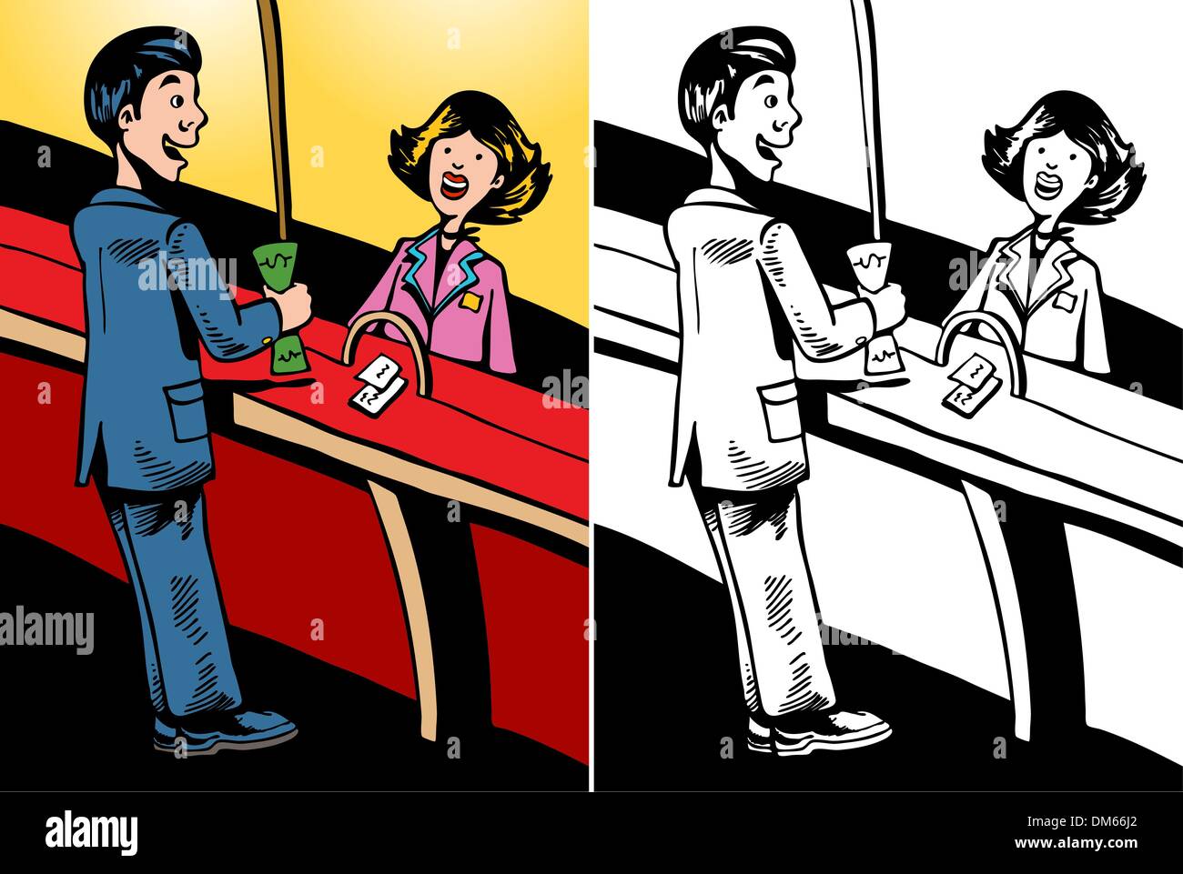 Bank teller Stock Vector Images - Alamy