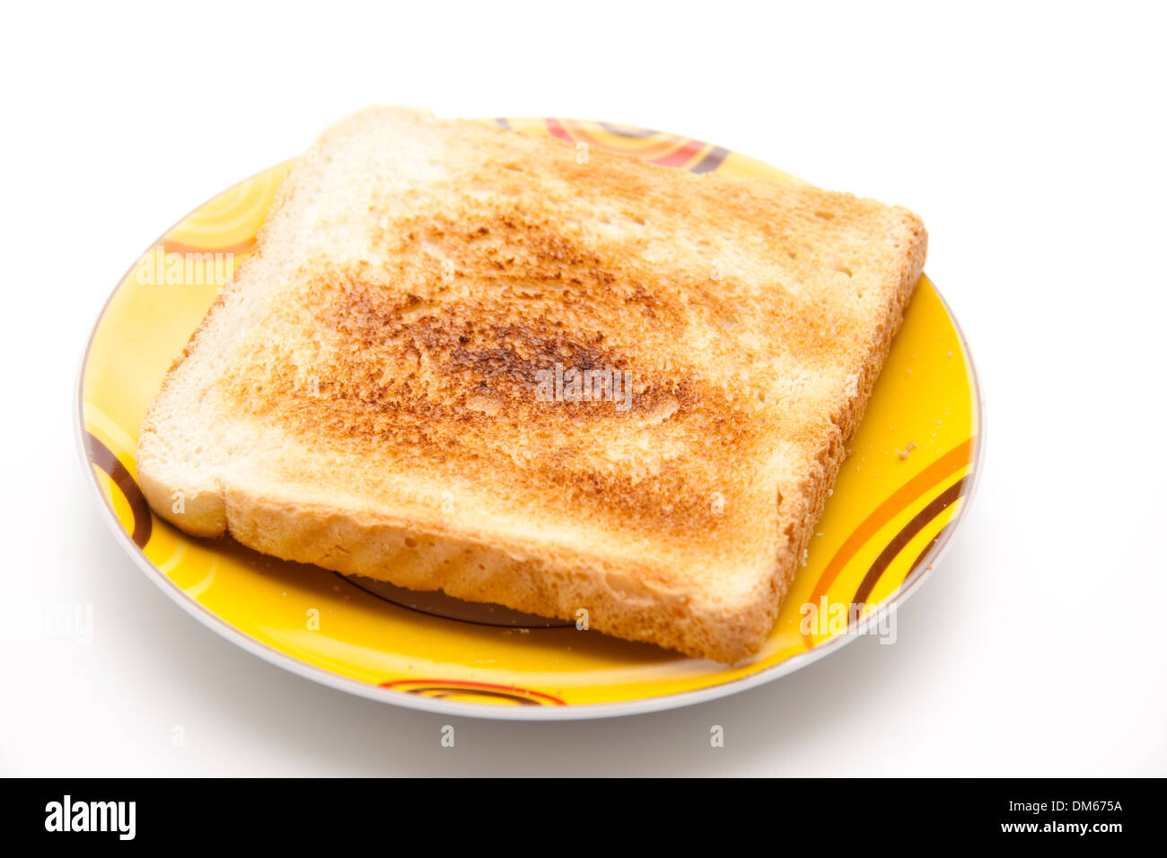 Wheat toast with porcelain plate Stock Photo - Alamy