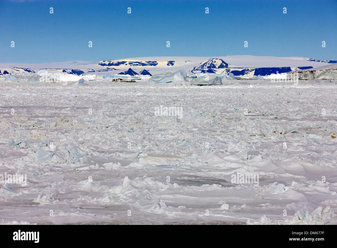 Icy landscape, pack ice, Weddell Sea, Antarctica Stock Photo - Alamy
