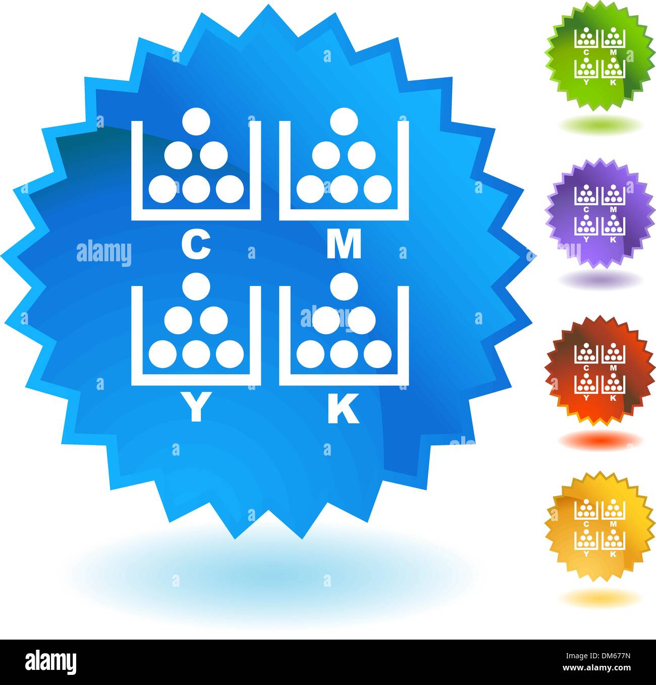 Printing sticker Stock Vector Images - Alamy