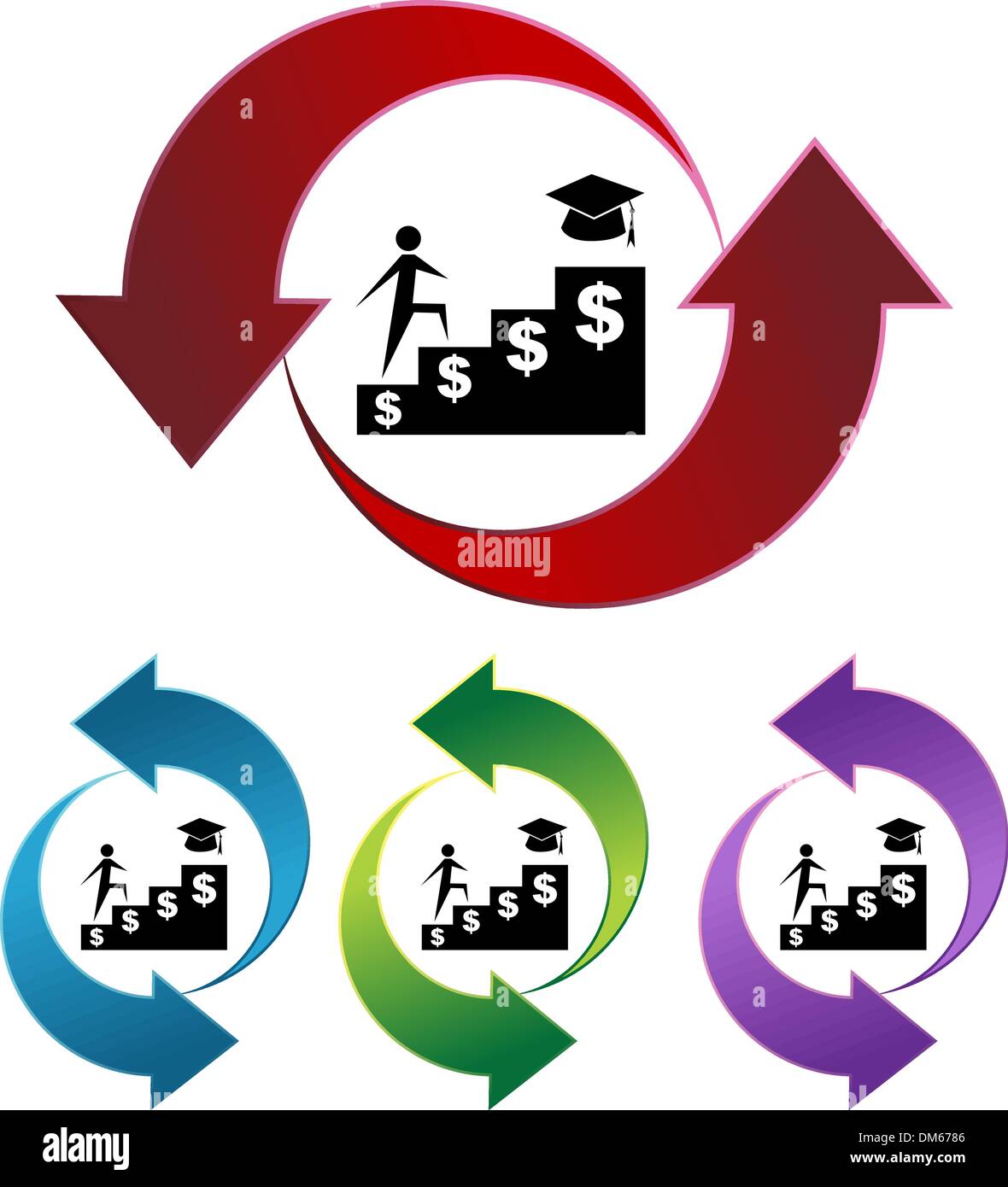 Graduation cap financial aid Stock Vector Images - Alamy