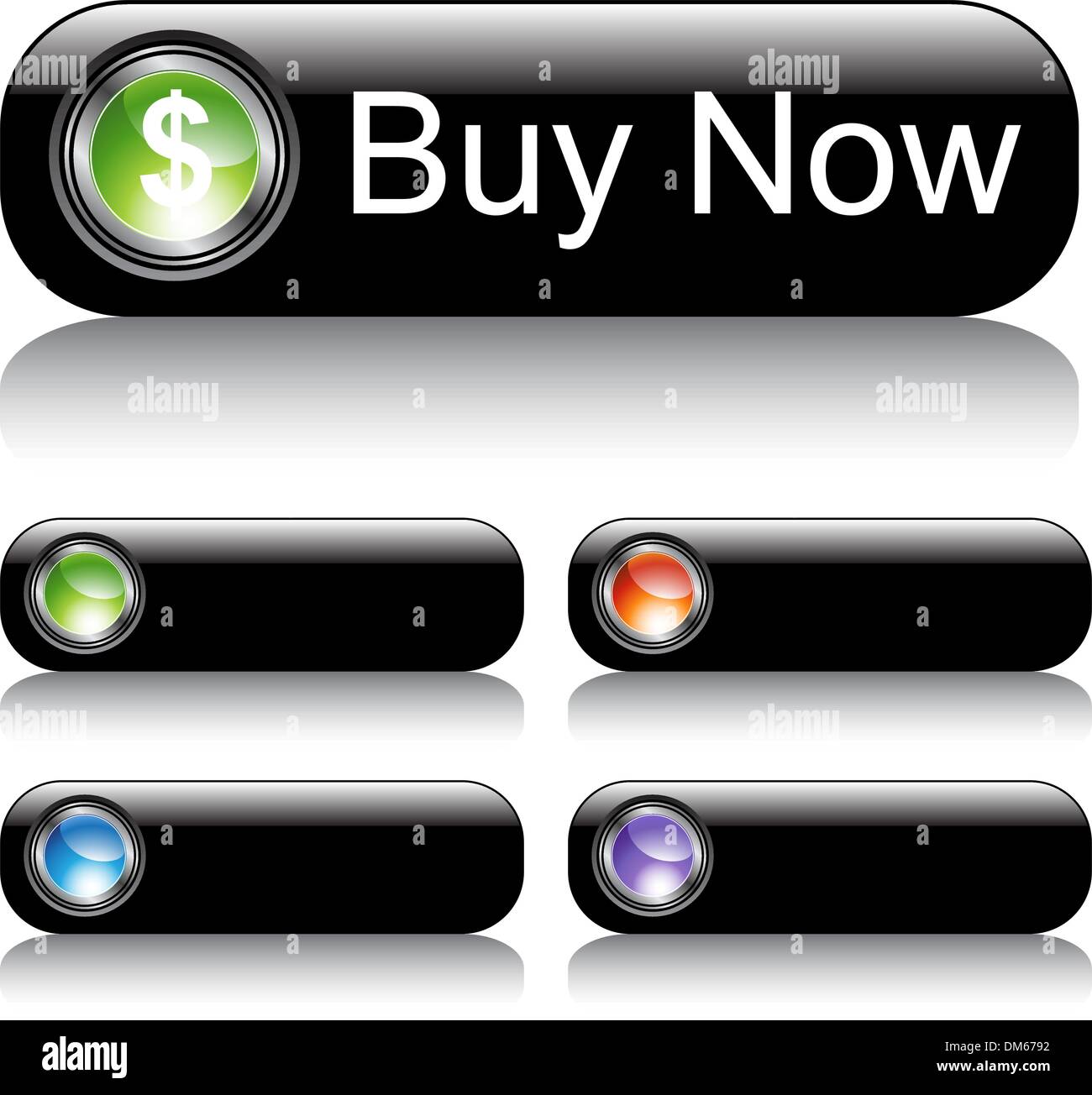 Black Web Button Set Stock Vector Image & Art - Alamy