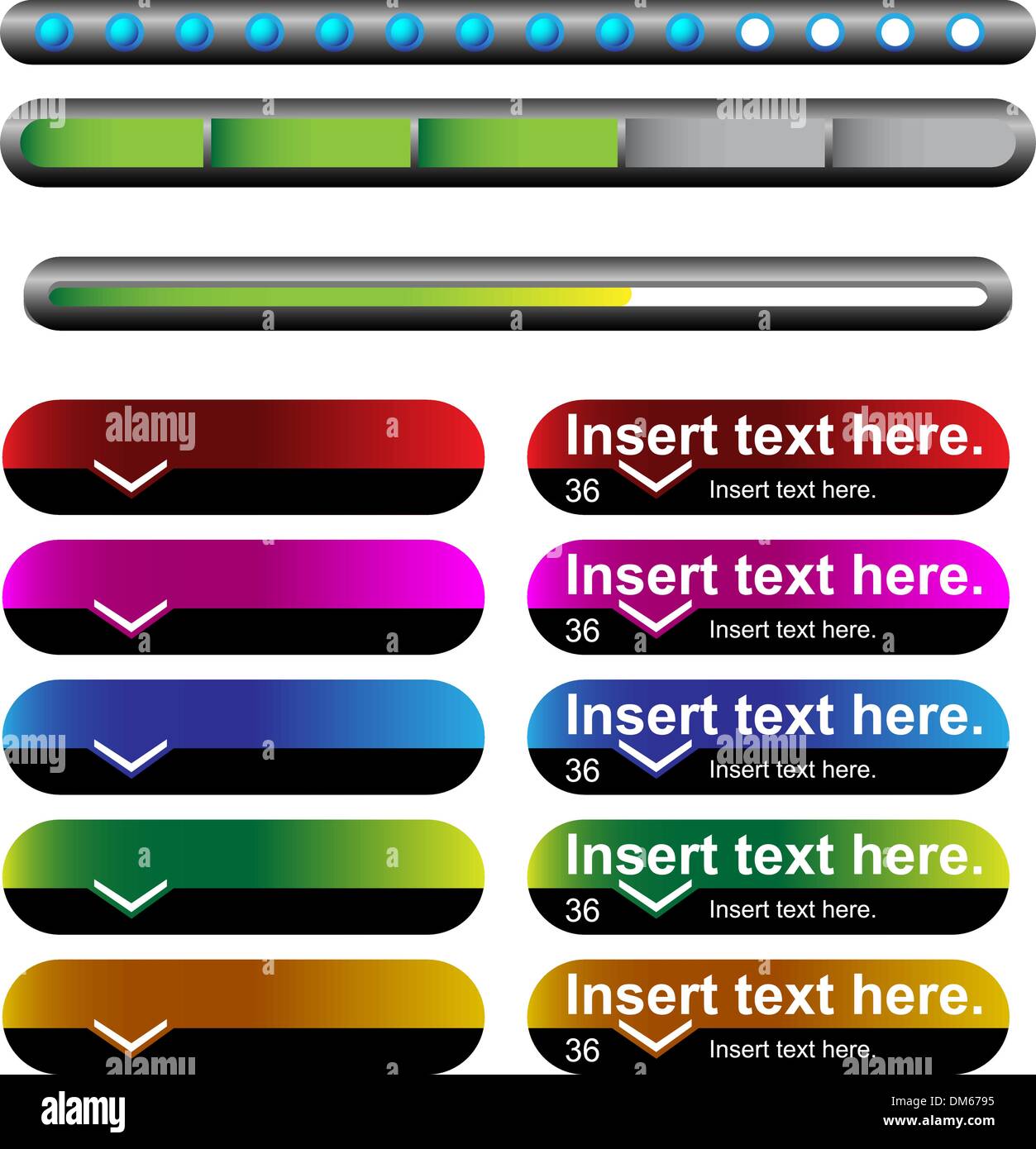 Progress Bar Banner Set Stock Vector Image & Art - Alamy