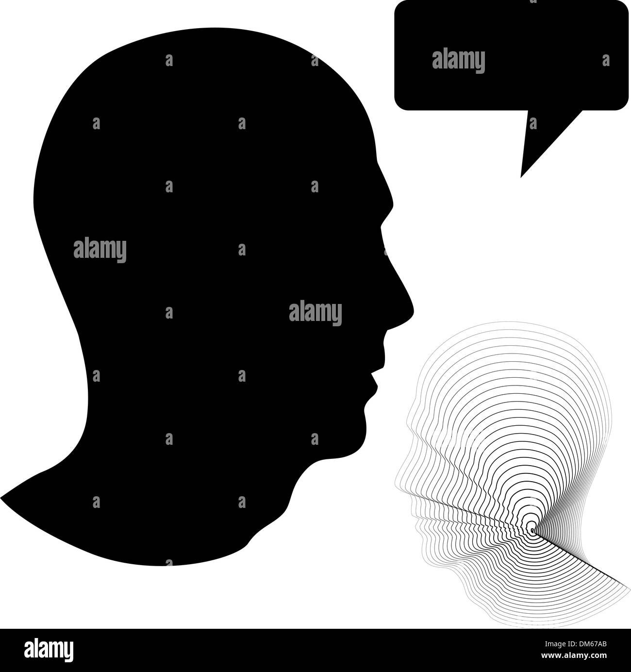 Male Head Profile Stock Vector Image & Art - Alamy