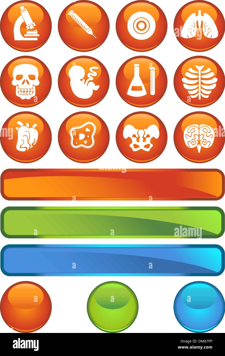 Biology Icon Set Stock Vector Image & Art - Alamy