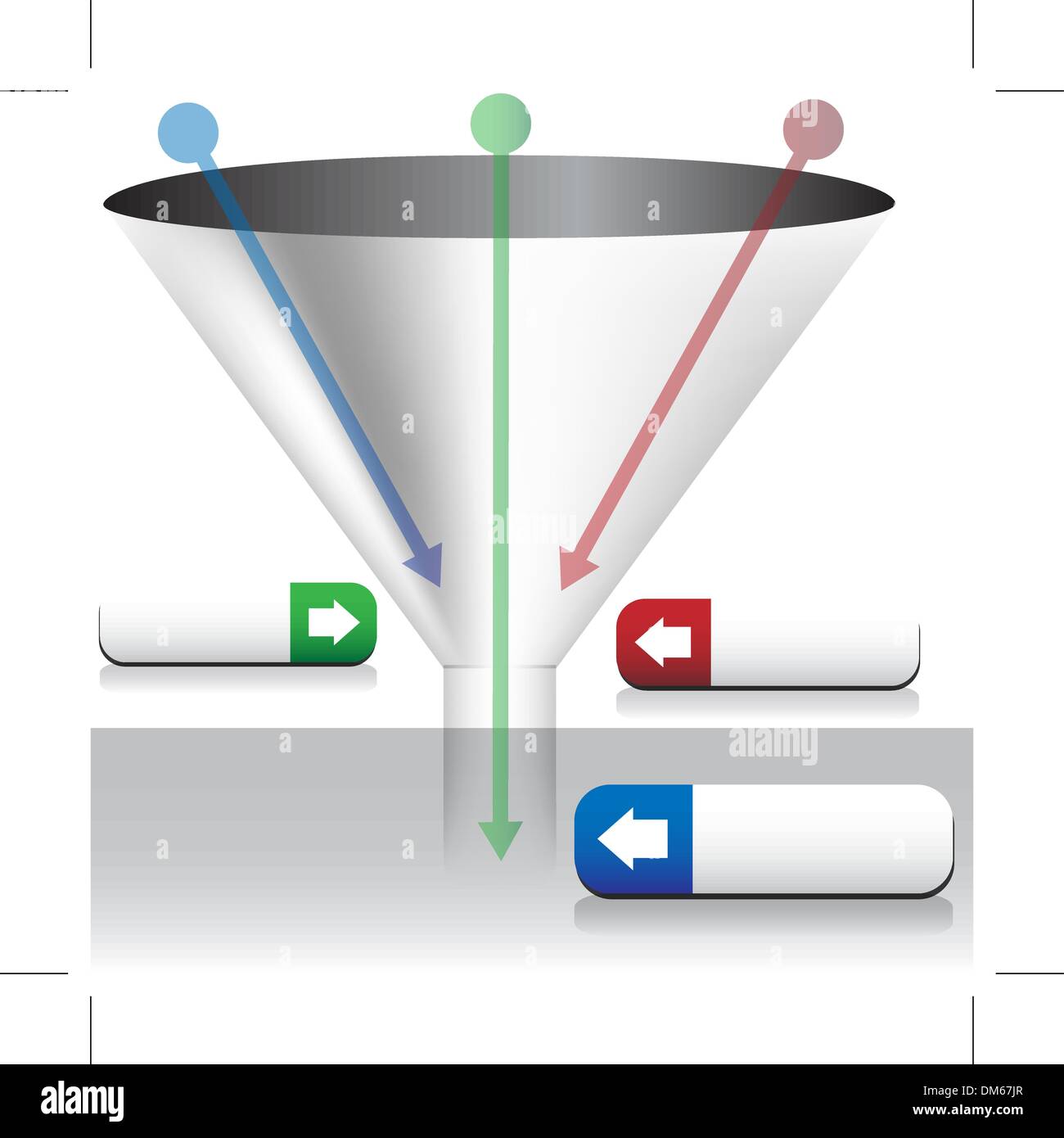3d funnel chart hi-res stock photography and images - Alamy