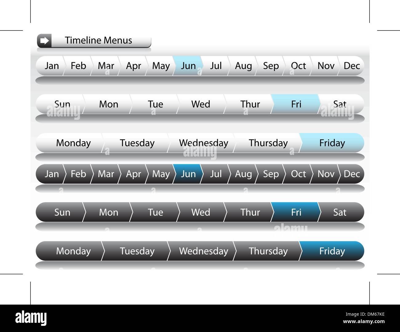 Timeline Menu Arrows Stock Vector Image & Art - Alamy