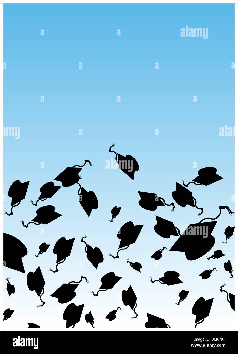Flying Graduation Cap Silhouette