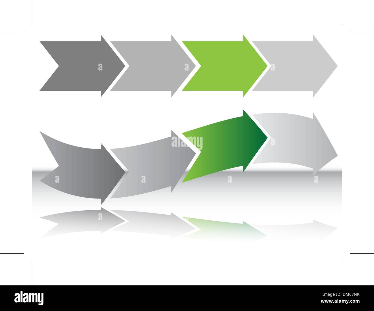 Long Green Arrow Chart Stock Vector Image & Art - Alamy