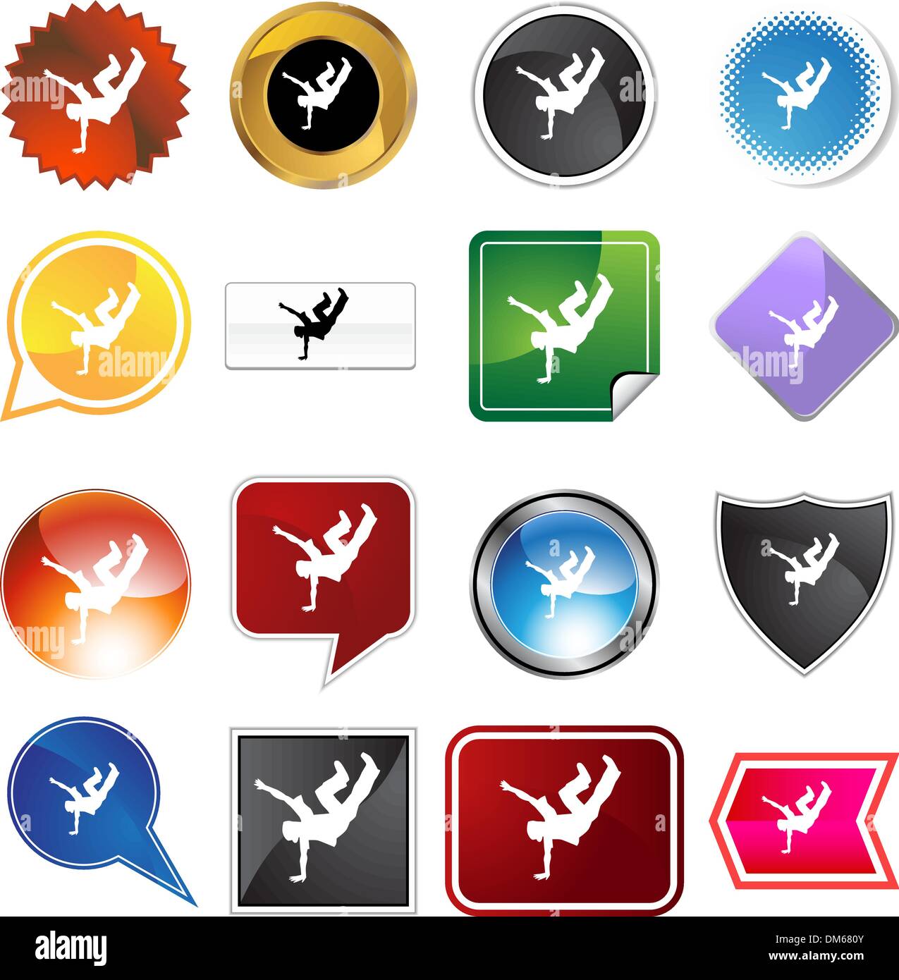 Breakdancer Kick Variety Set Stock Vector Image & Art - Alamy