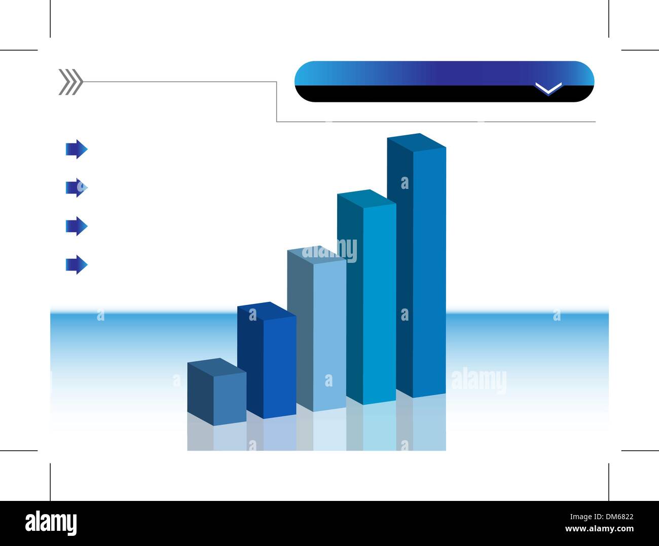 Blue arrow chart drop symbol Stock Vector Images - Alamy