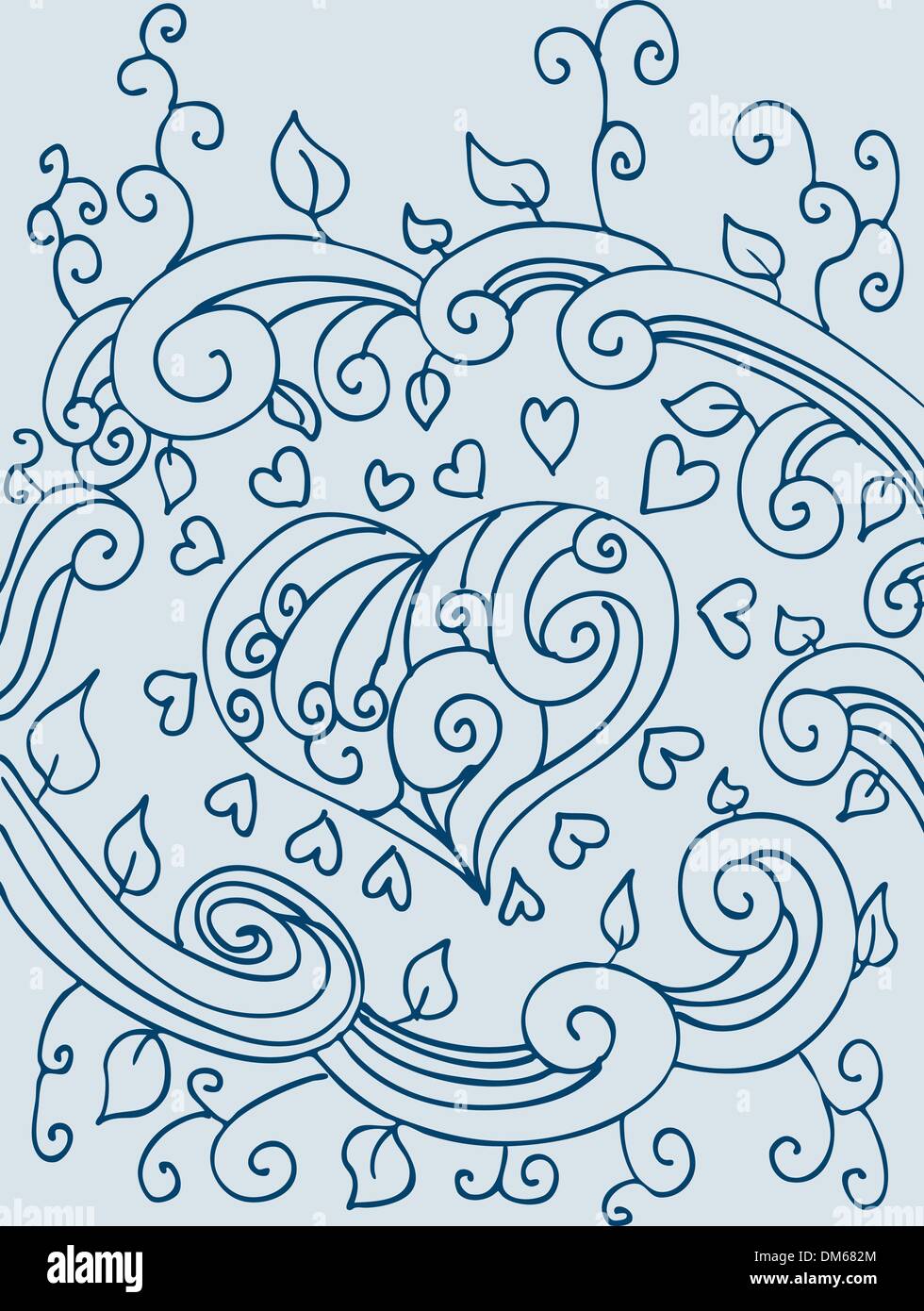 Heart pen on valentines Stock Vector Images - Alamy