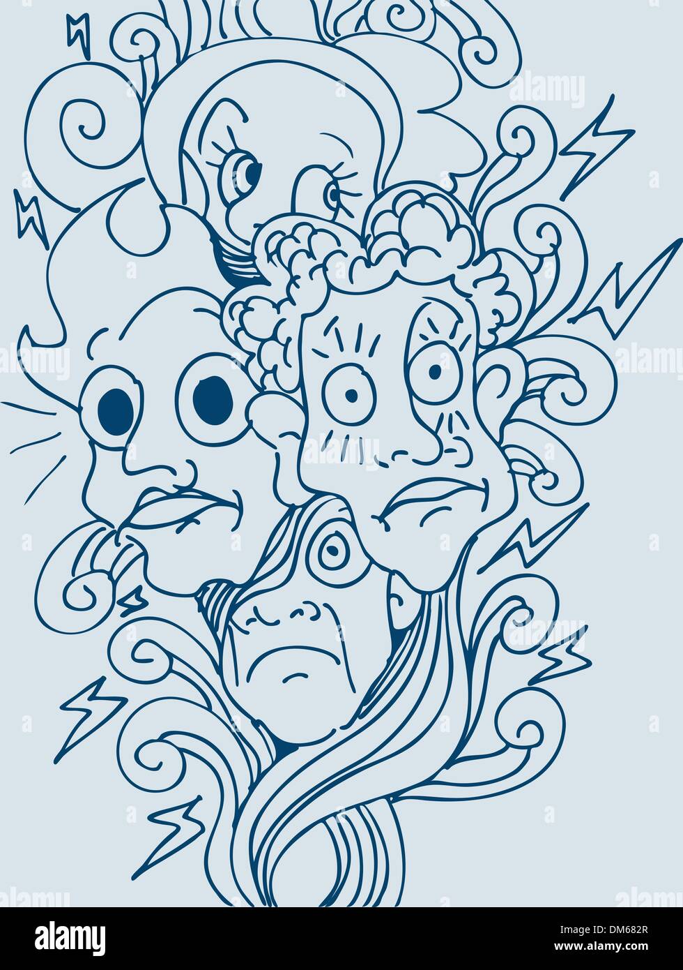 Worried people drawing hi-res stock photography and images - Alamy