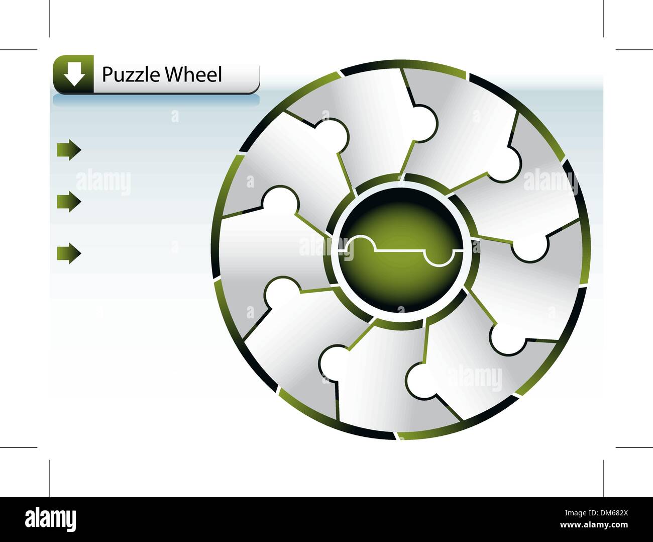 Puzzle Wheel Chart Stock Vector Image & Art - Alamy