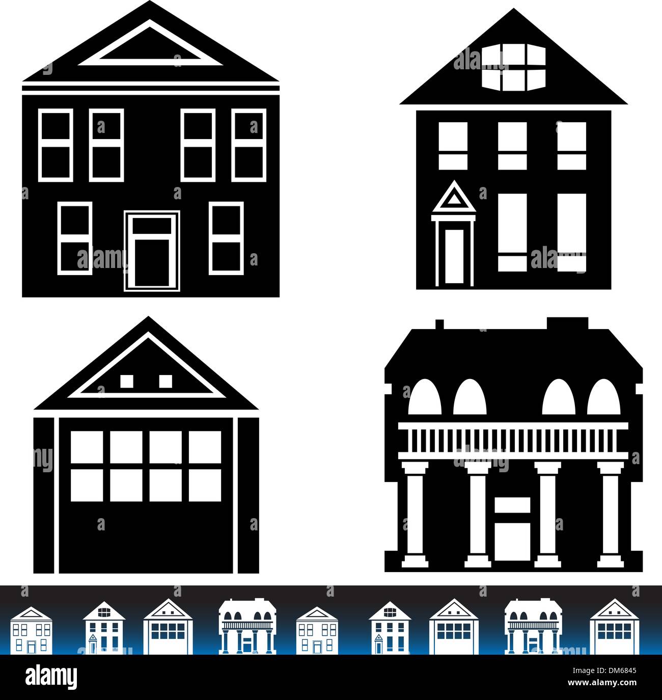 Building Icon Set Stock Vector Image & Art - Alamy