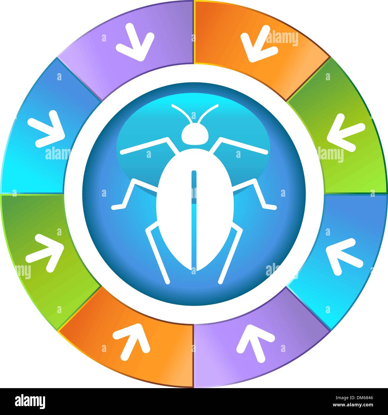 Bug Icon Set Stock Vector Image & Art - Alamy