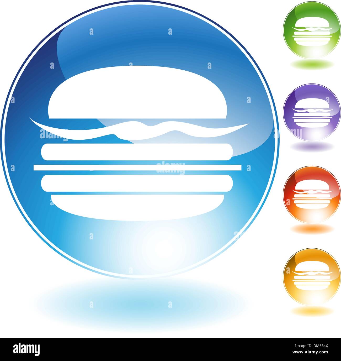 Burger Crystal Icon Stock Vector Image & Art - Alamy