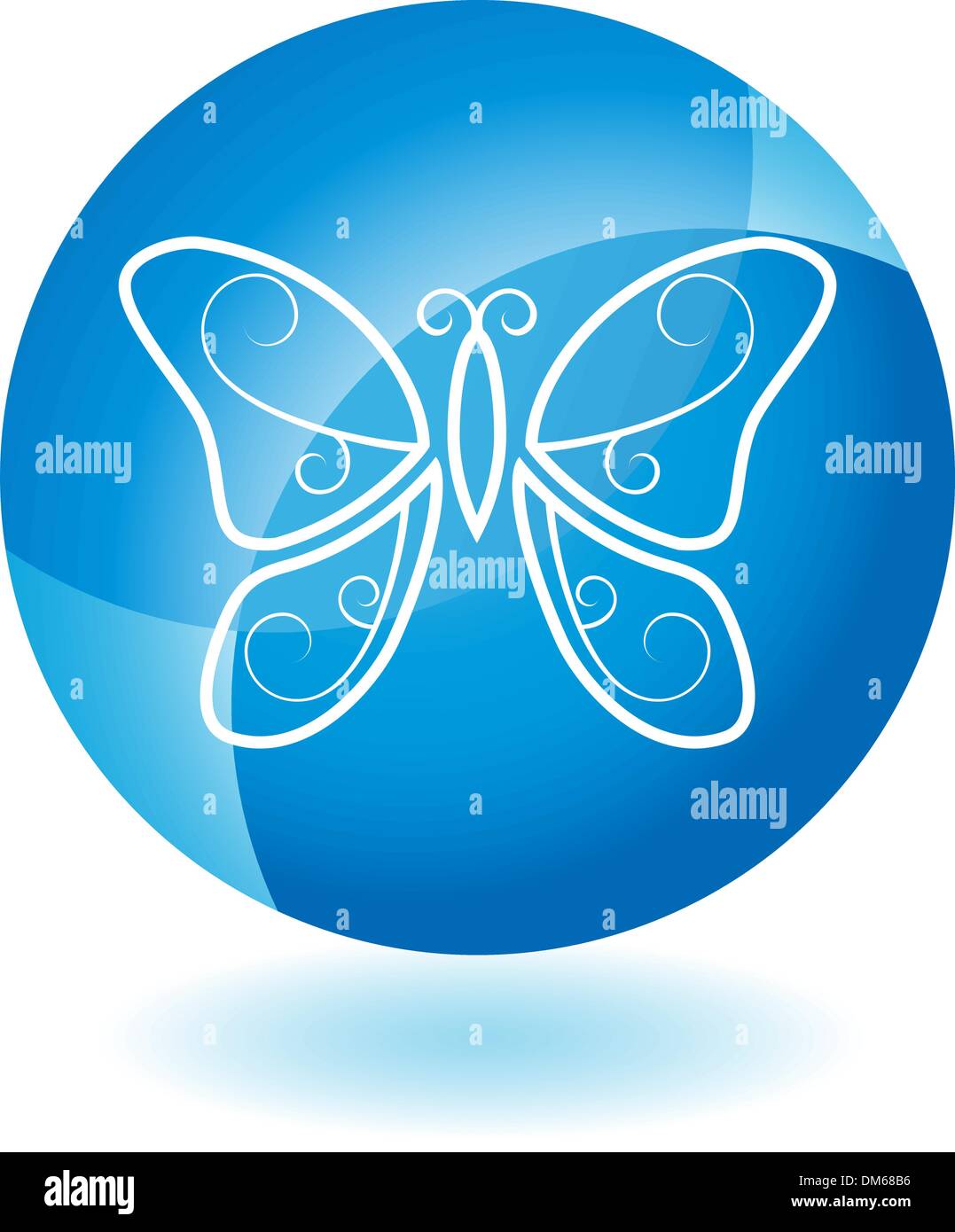 Blue Icon - Butterfly Stock Vector Image & Art - Alamy