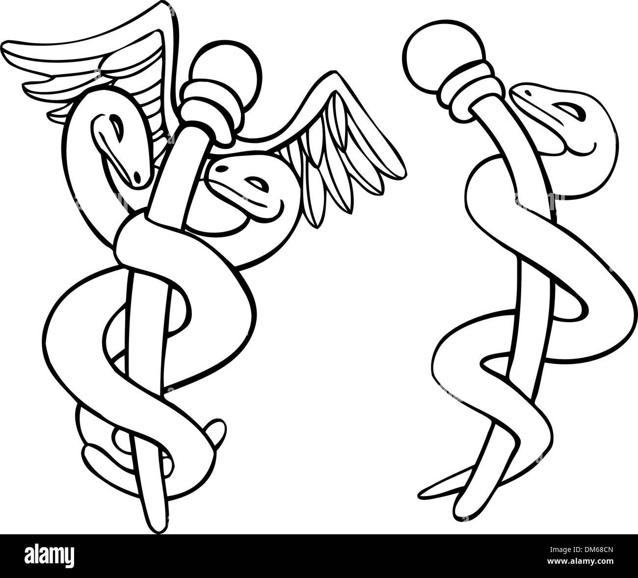 Caduceus medical symbol icon cartoon hi-res stock photography and ...