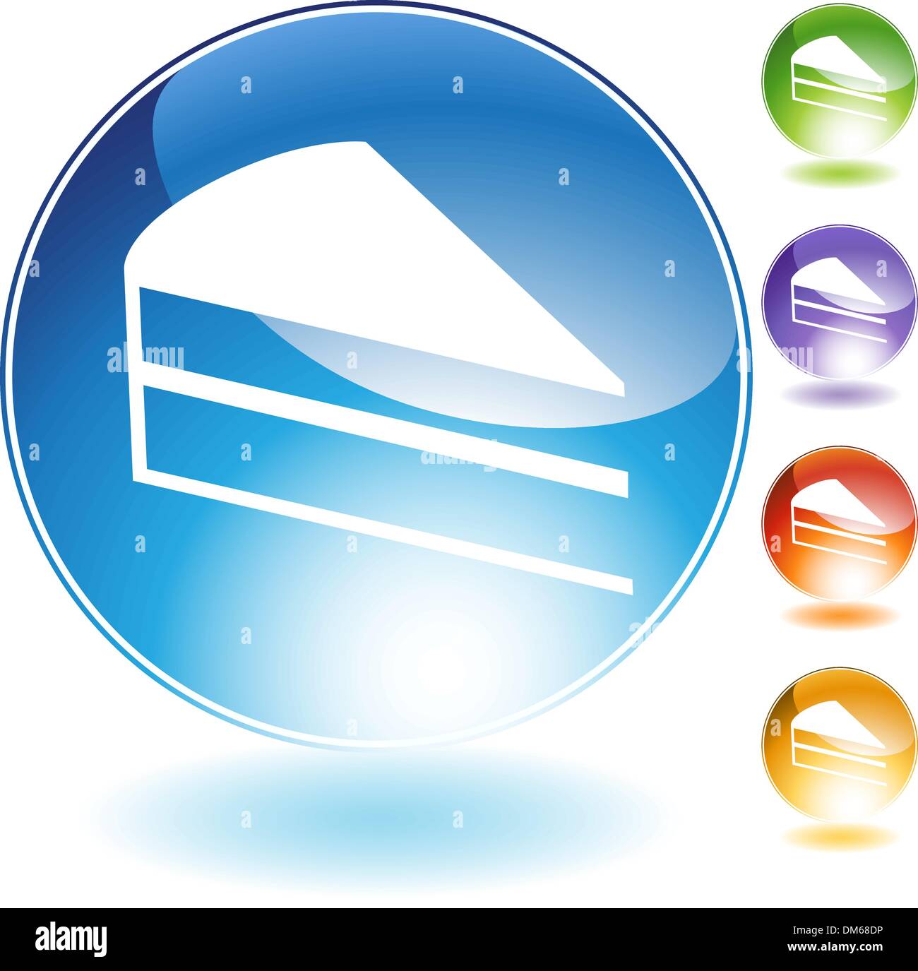 Cake Slice Crystal Icon Stock Vector Image & Art - Alamy
