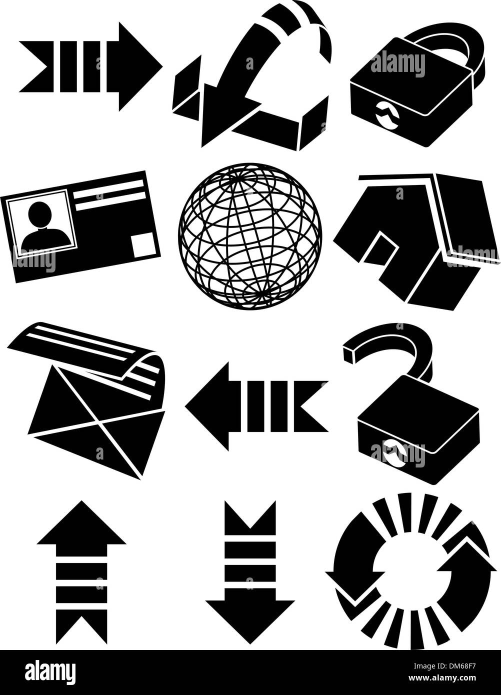 Web Browser Icons Black Stock Vector Image & Art - Alamy