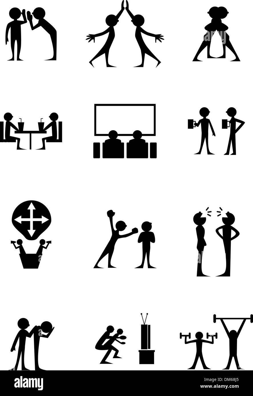 High five teamwork team Black and White Stock Photos & Images - Alamy