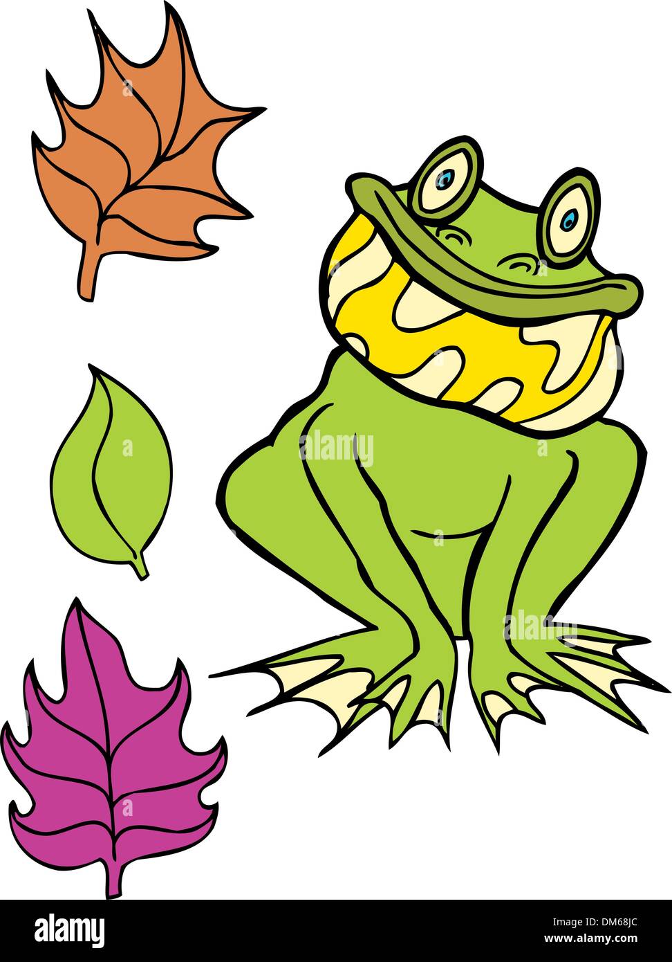 Tree frog leaf Stock Vector Images - Alamy