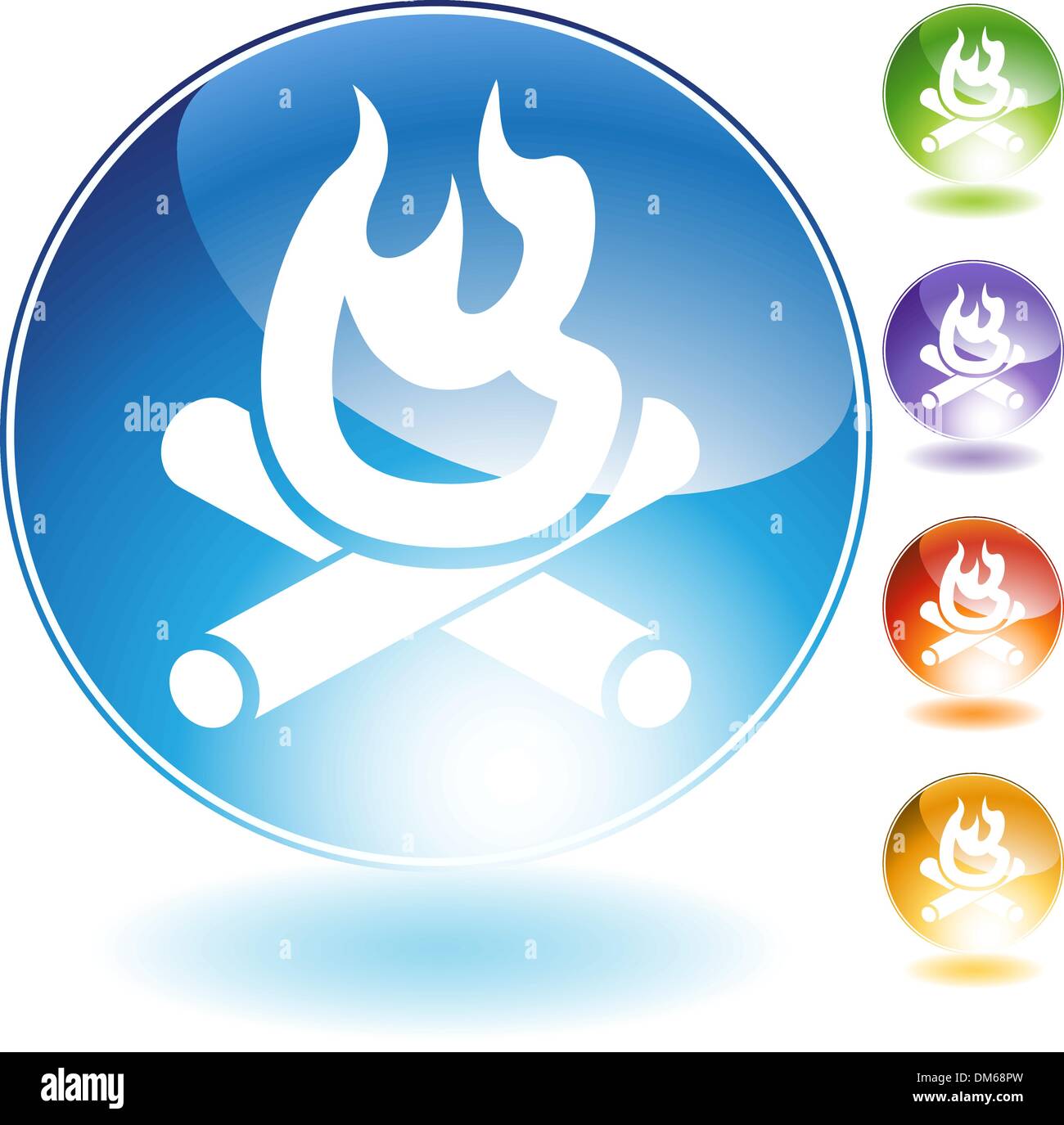 Campfire Crystal Icon Stock Vector Image & Art - Alamy