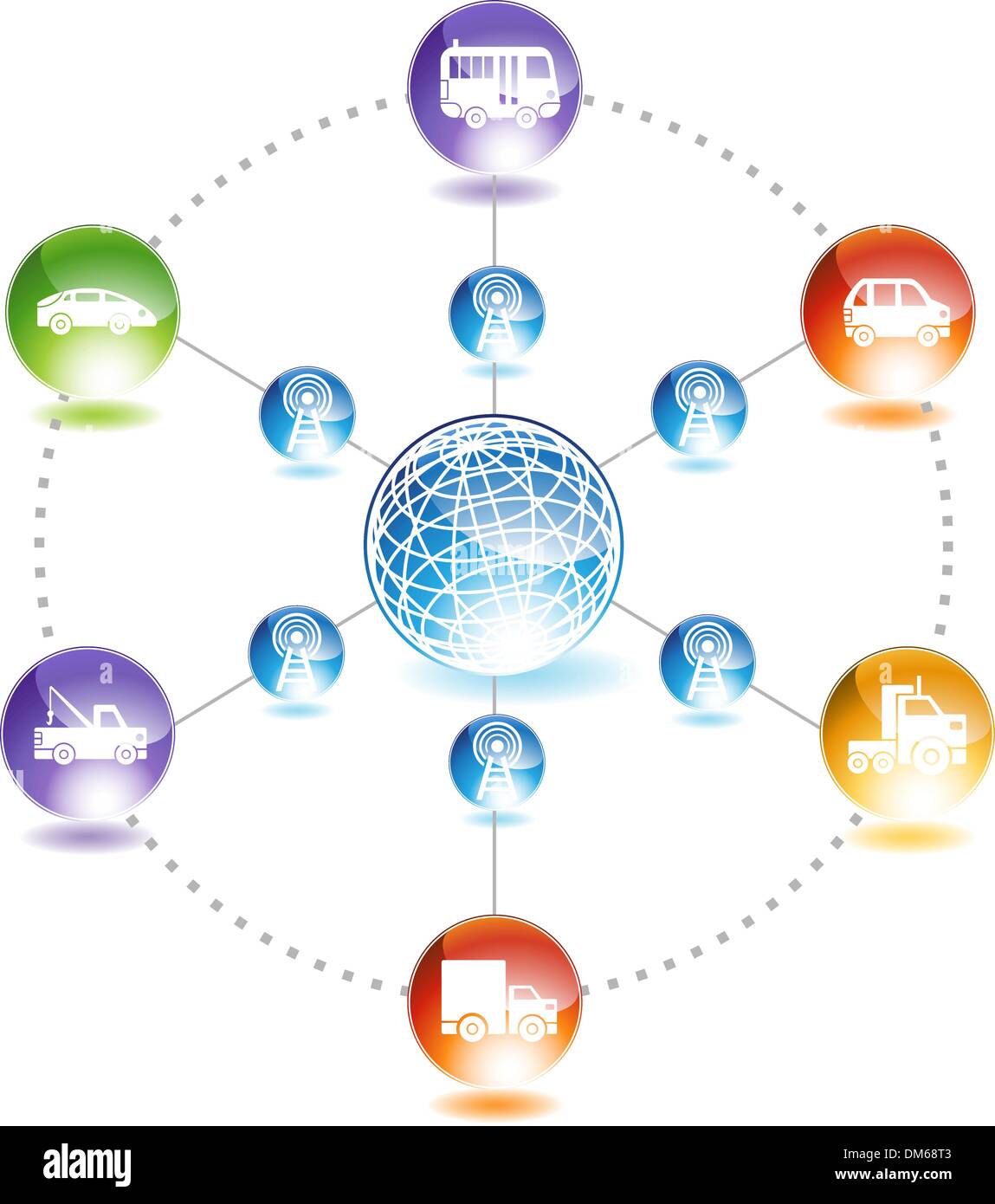 Transportation Global Networking Stock Vector Image & Art - Alamy