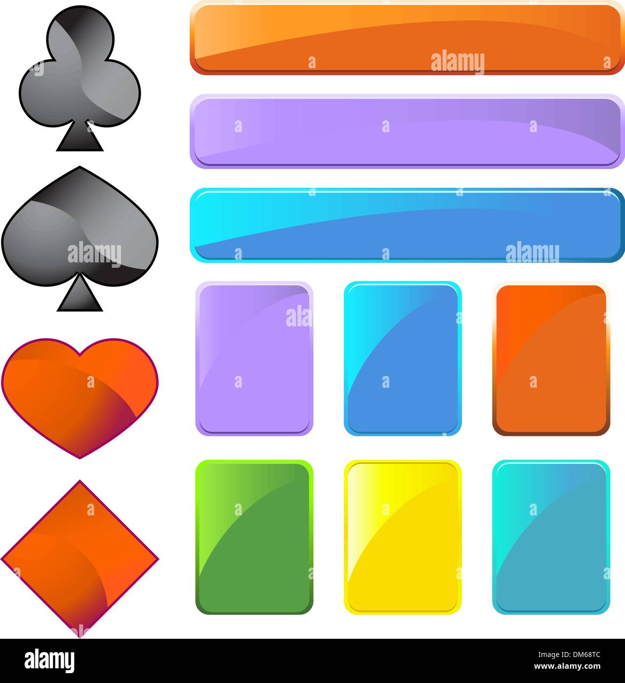 Card Shaped Web Buttons Stock Vector Image & Art - Alamy