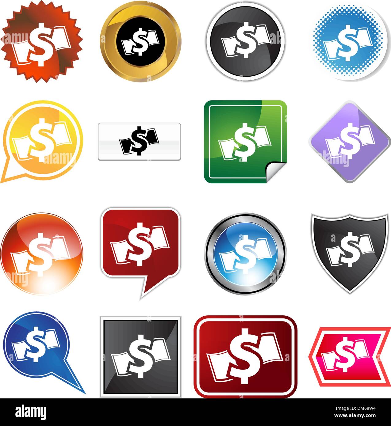 Cash Icon Set Stock Vector Image & Art - Alamy