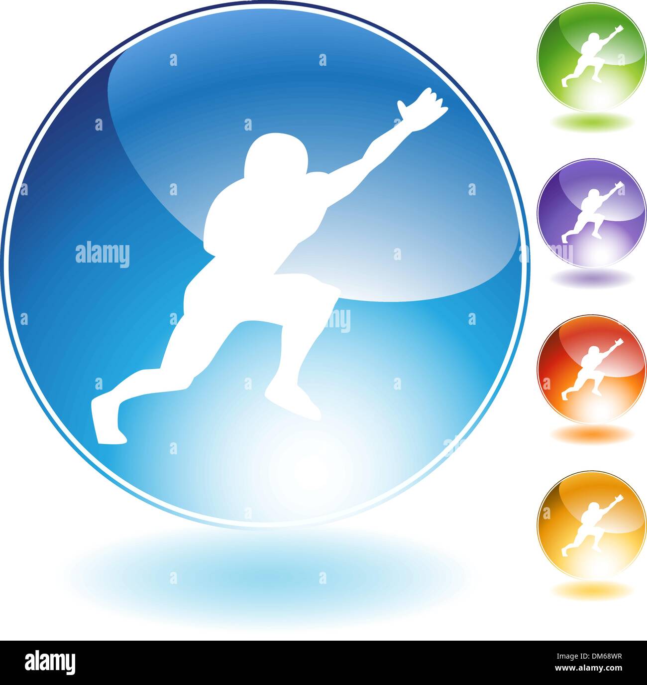 American football player on white Stock Vector Images - Alamy