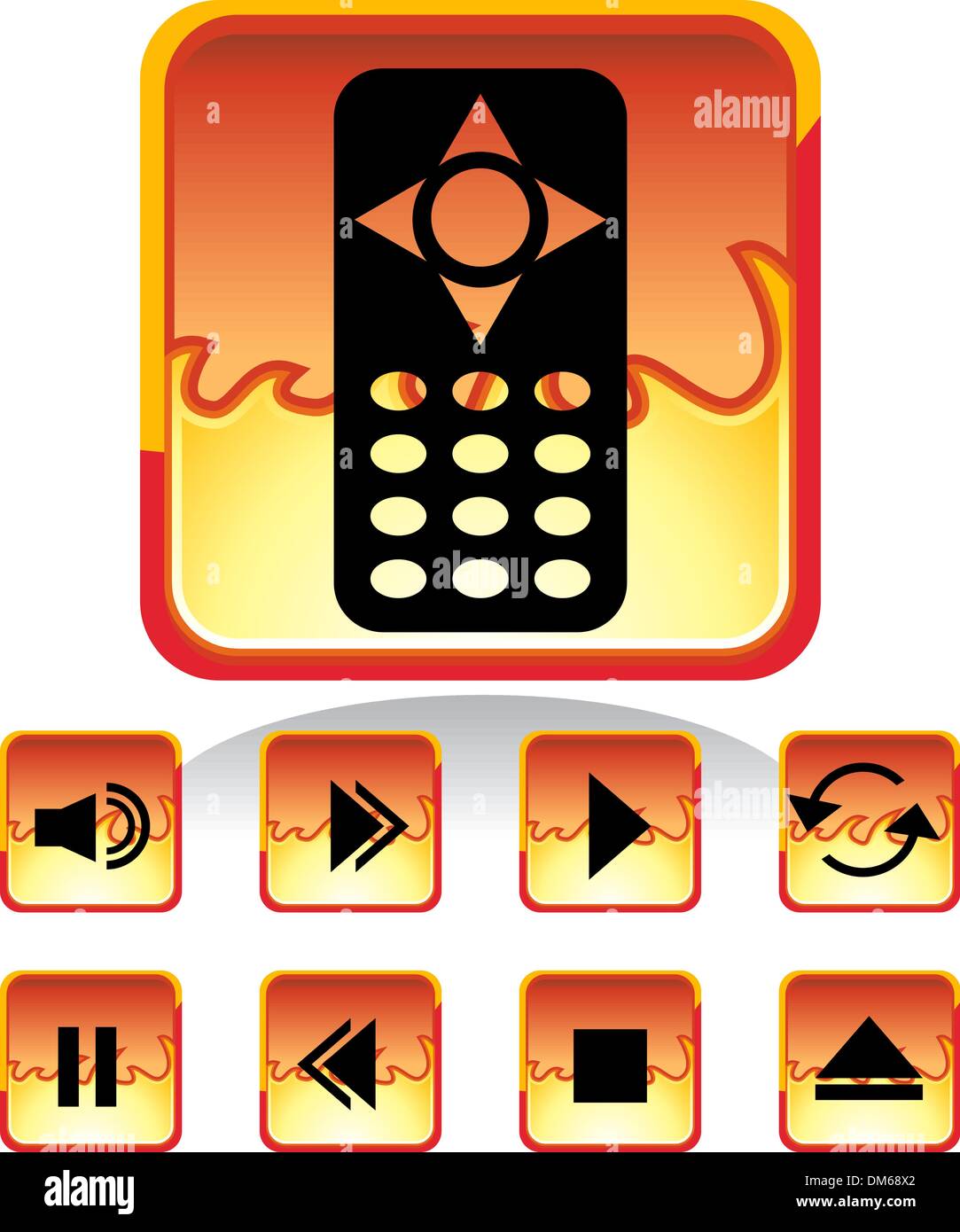 Play fast forward rewind buttons Stock Vector Images - Alamy