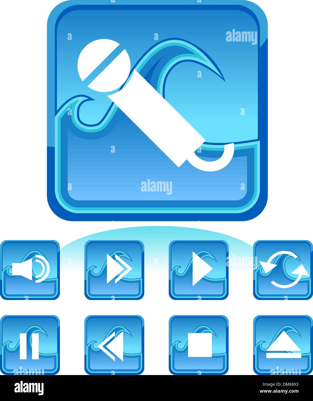 Music controls buttons Stock Vector Images - Alamy