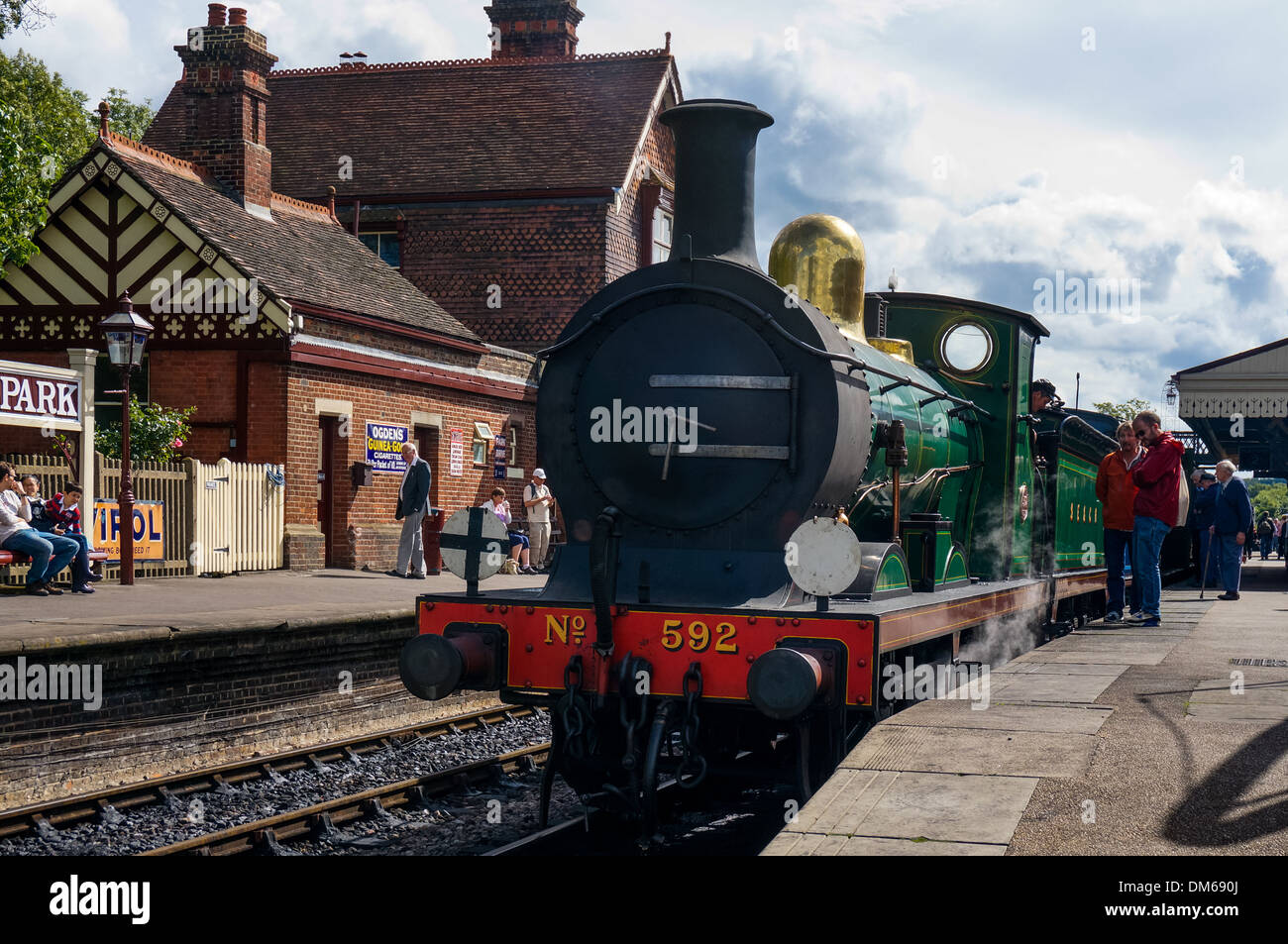 C Class steam engine at Sheffield Park station Stock Photo - Alamy
