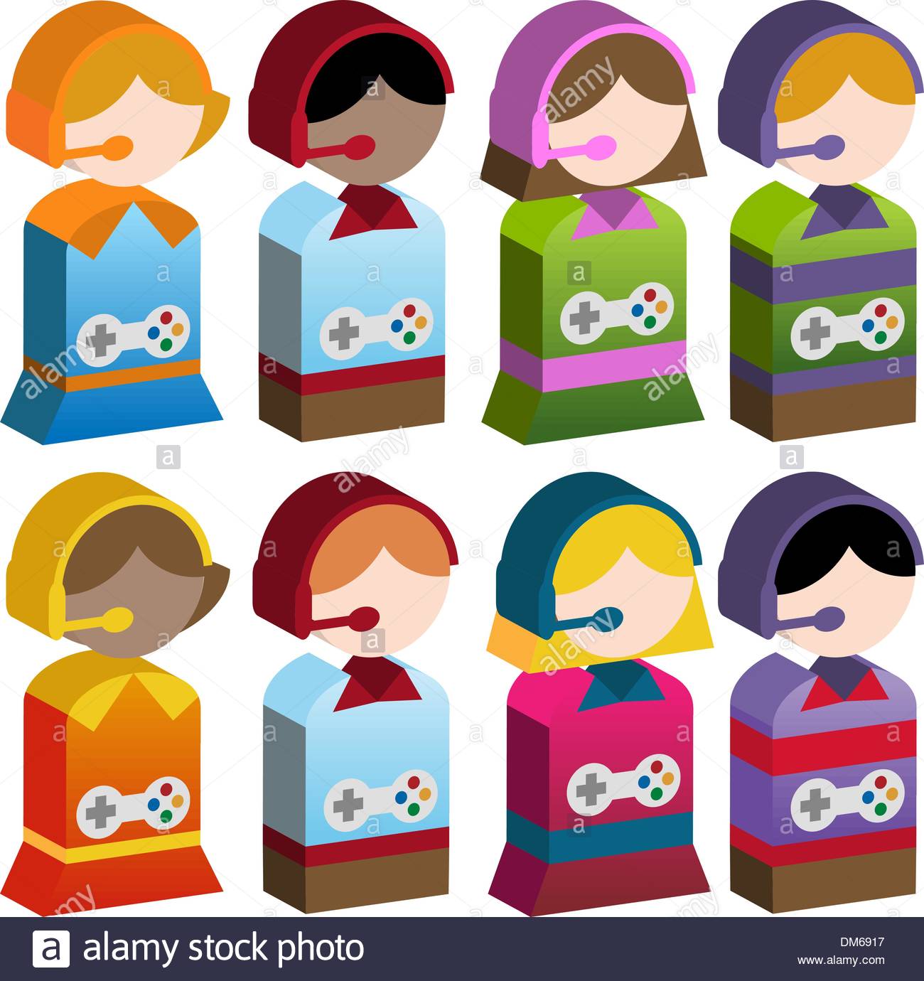 Vector Illustration Kids Playing Video Stock Photos & Vector ...