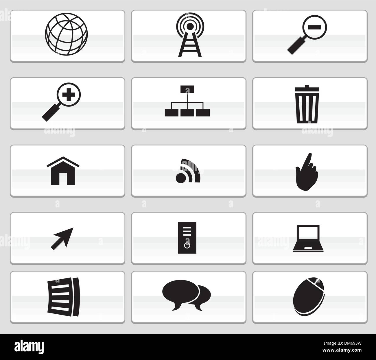 Web Button Set Stock Vector Image & Art - Alamy