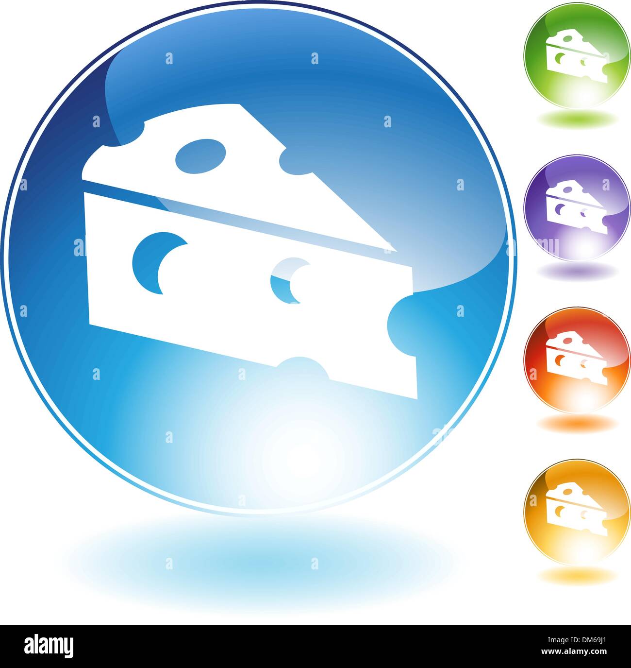 Cheese Wedge Crystal Icon Stock Vector Image & Art - Alamy