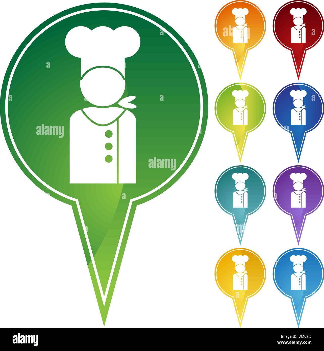 Chef icons hi-res stock photography and images - Alamy
