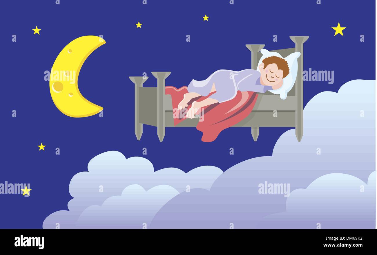 Dreamer boy cartoon illustration hi-res stock photography and images ...