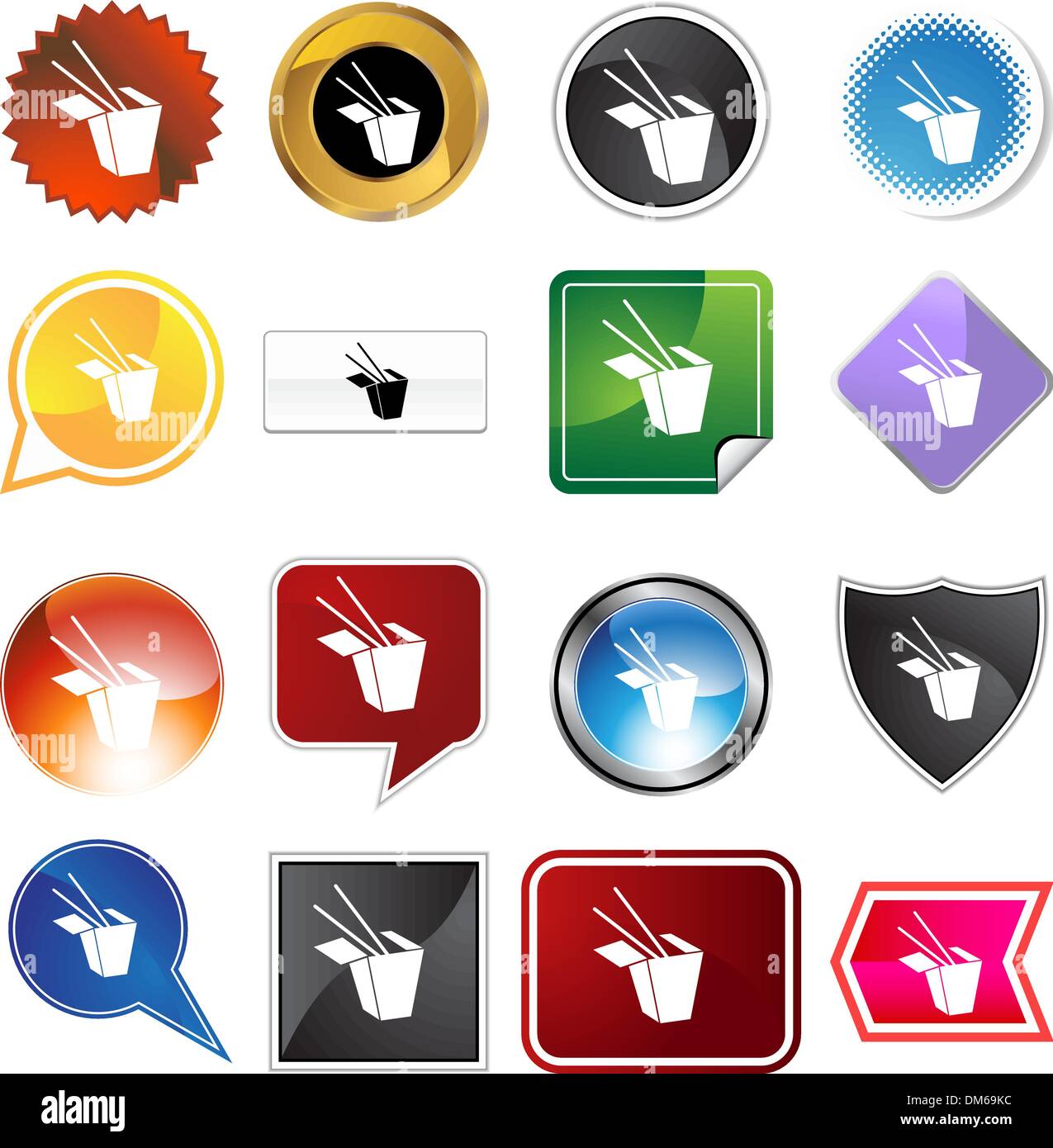 Asian food icon set Stock Vector Images - Alamy