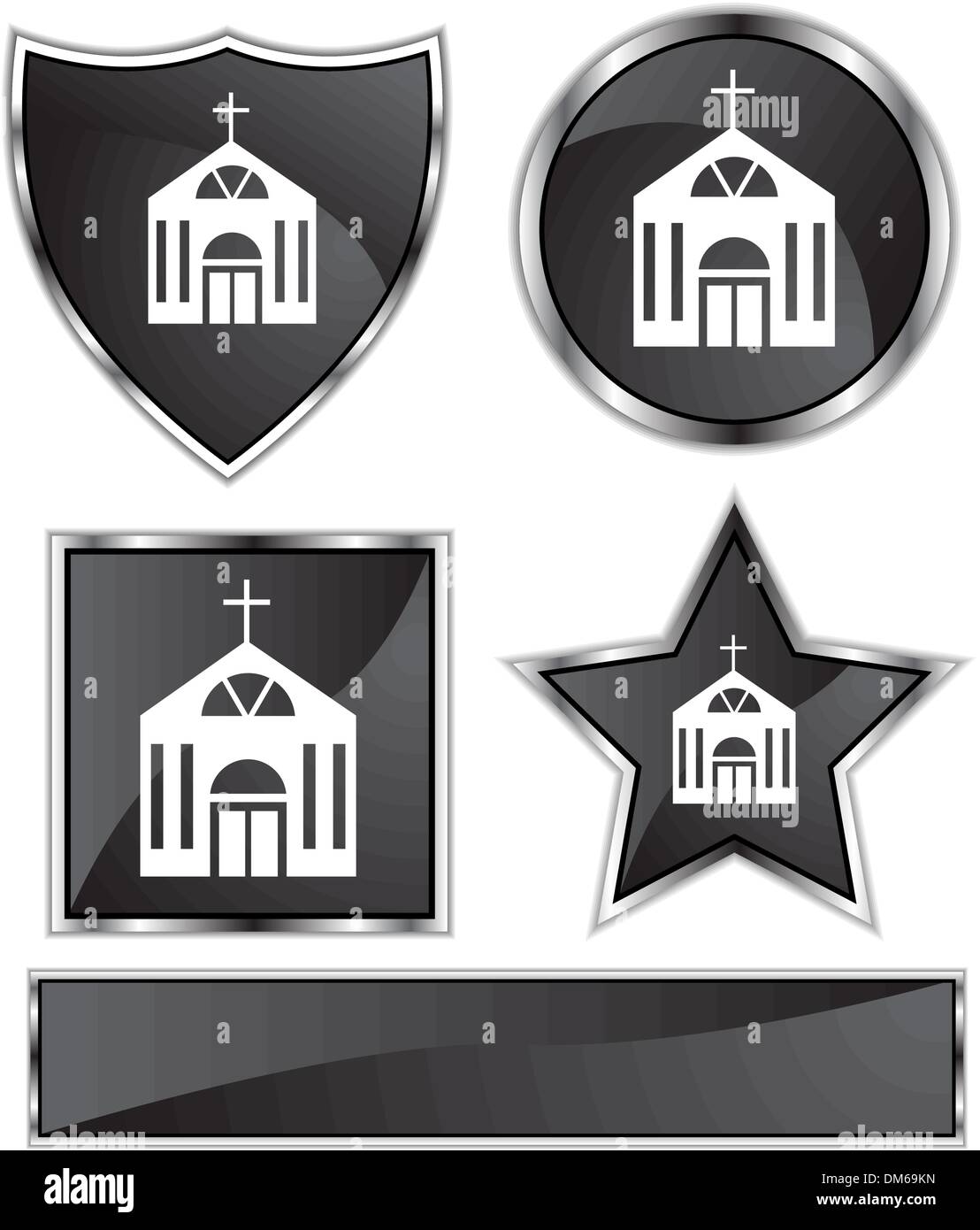 Church Icon Set Stock Vector Image & Art - Alamy